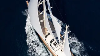 On board 36.8m Perini Navi sailing yacht Norfolk Star with owner Gary ...